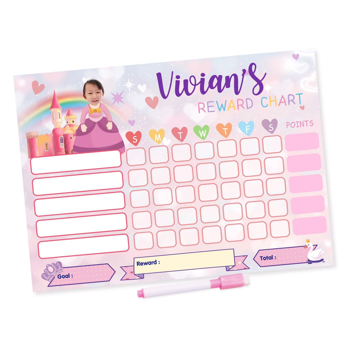 Princess Reward Chart – myveryowngoods